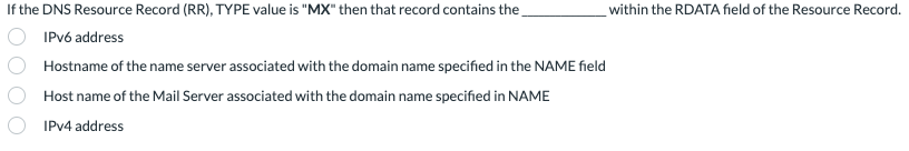 Solved If The Dns Resource Record Rr Type Value Is Mx