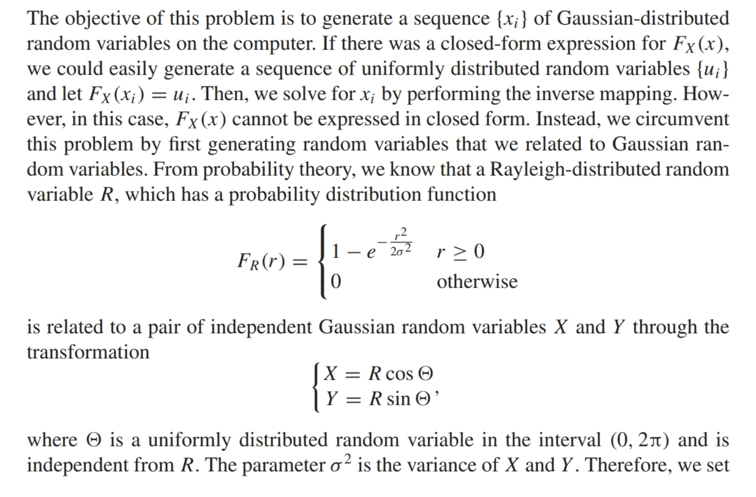 5.2 Generation of Gaussian Random Variables Additive | Chegg.com