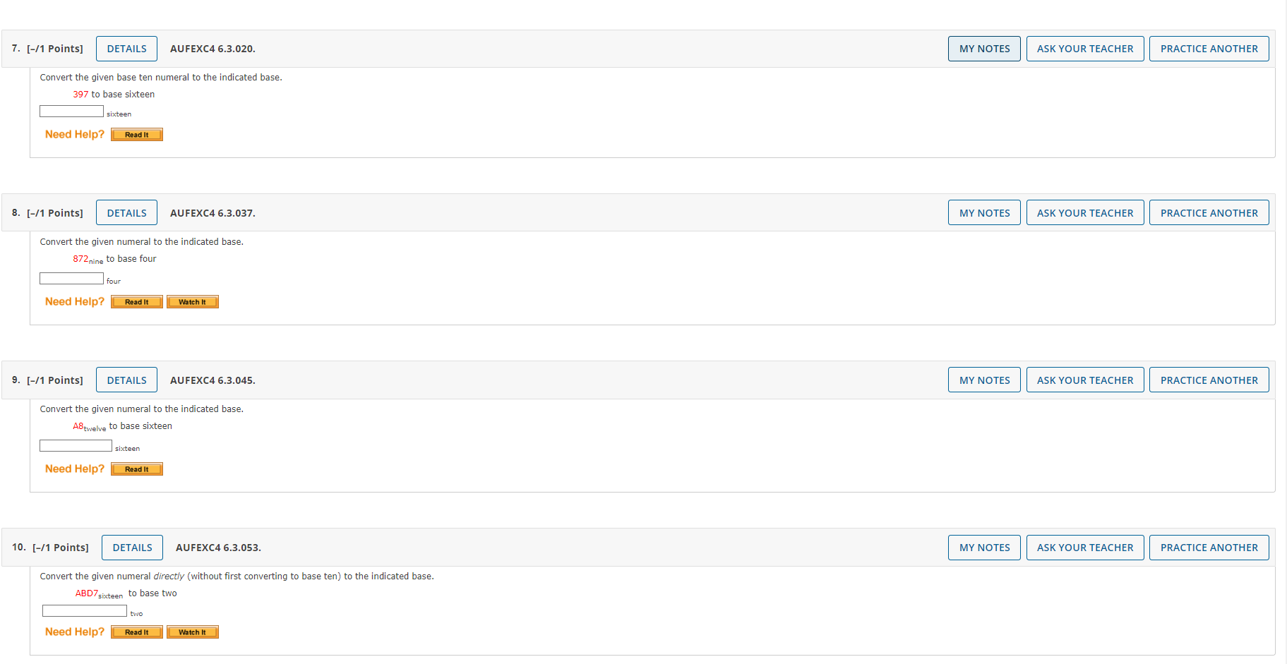 Solved Convert the given base ten numeral to the indicated | Chegg.com