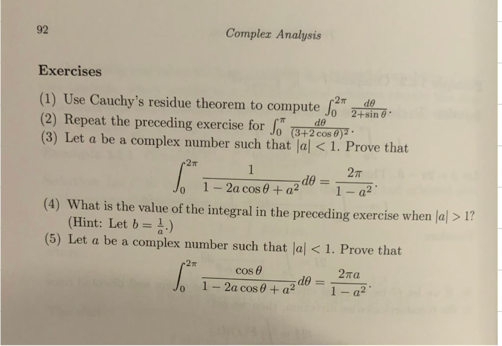 Solved 92 Complex Analysis Exercises 27 de (1) Use Cauchy's | Chegg.com