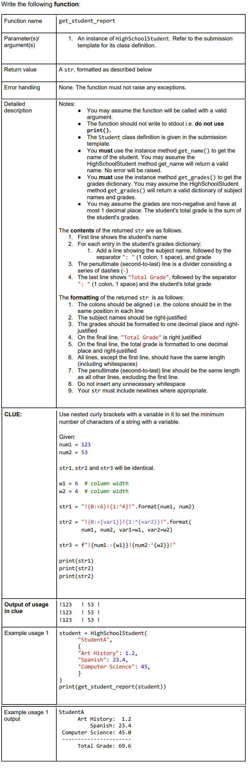 Solved Using Python Parameters: # do not modify or | Chegg.com