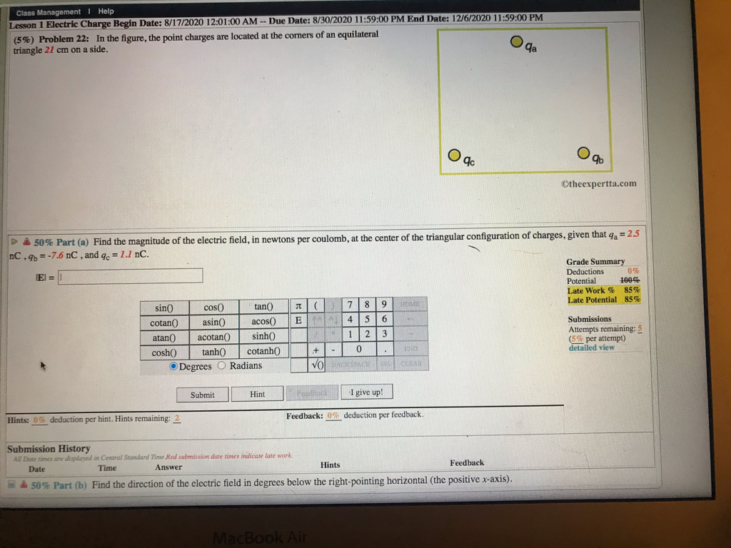Solved Class Management | Help | Lesson 1 Electric Charge | Chegg.com