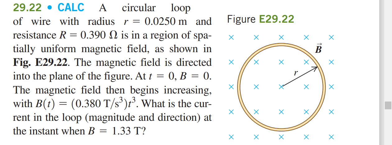 Solved Figure E29.22 Х Х Х Х Х Х B Х Х Х Х Х 29.22 • CALC A | Chegg.com