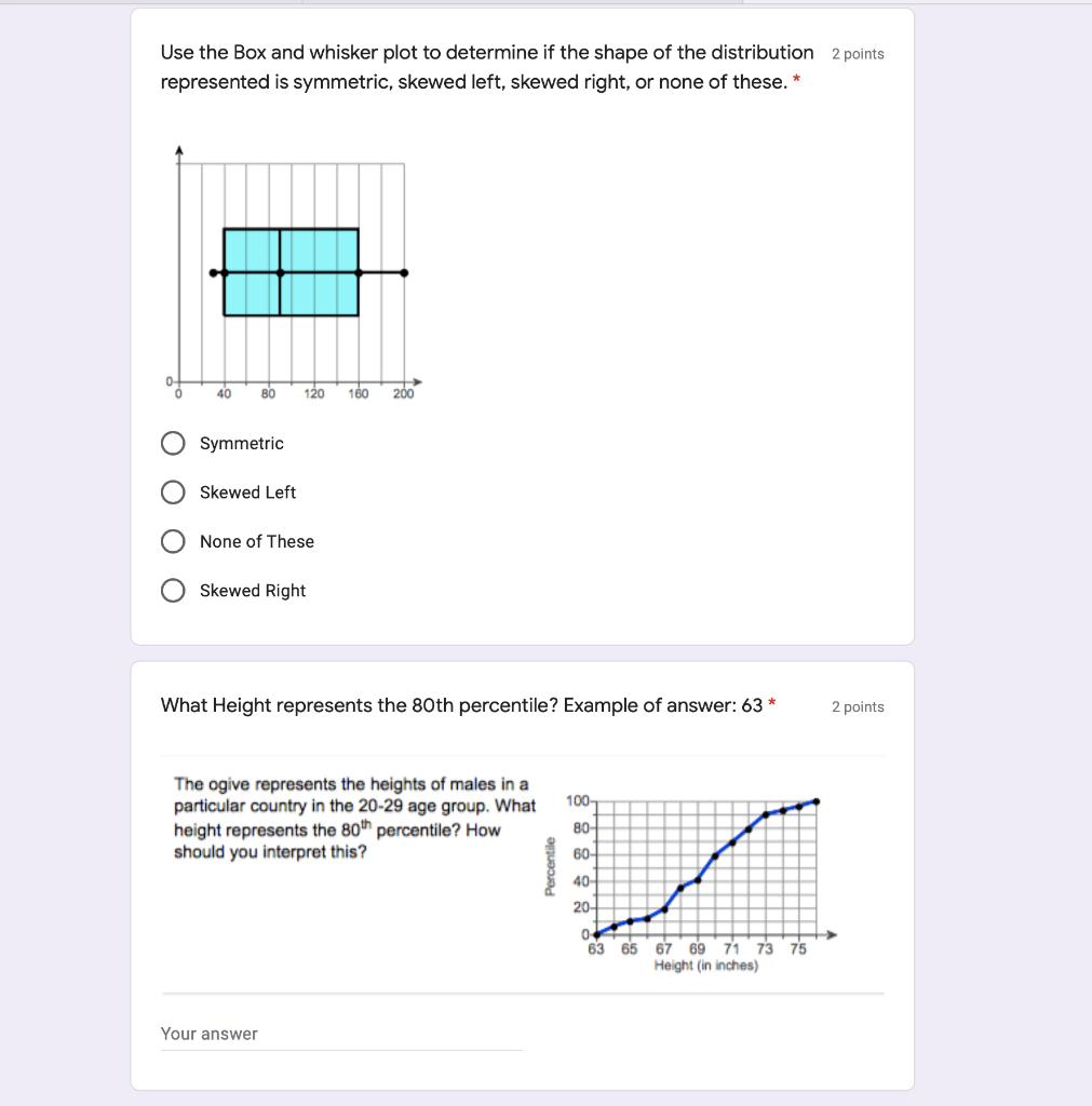 Solved Use the Box and whisker plot to determine if the | Chegg.com