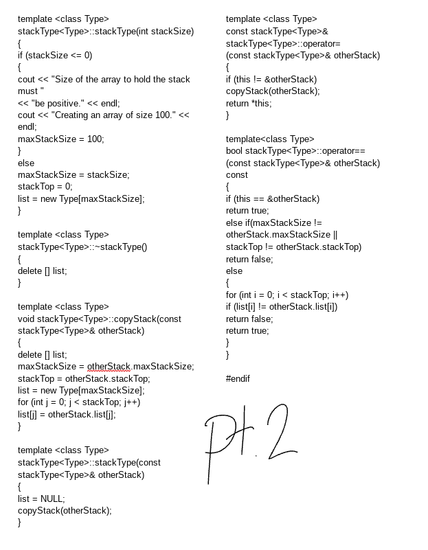 Solved Use the stackADT class and stackType classes given to | Chegg.com