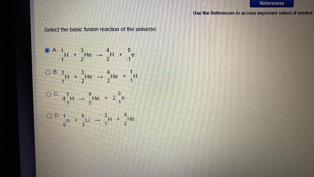 Solved References Use the References to access important | Chegg.com