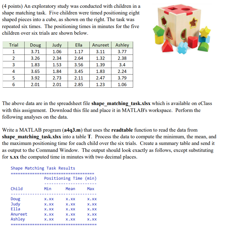 Solved (4 points) An exploratory study was conducted with | Chegg.com