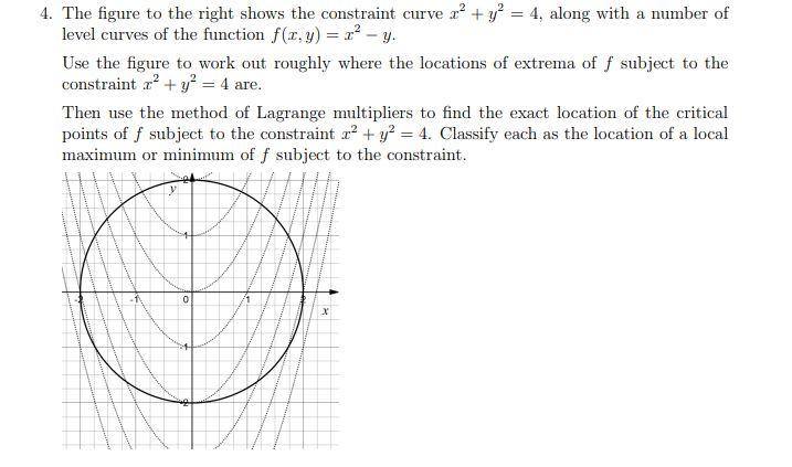 Solved 4. The figure to the right shows the constraint curve | Chegg.com
