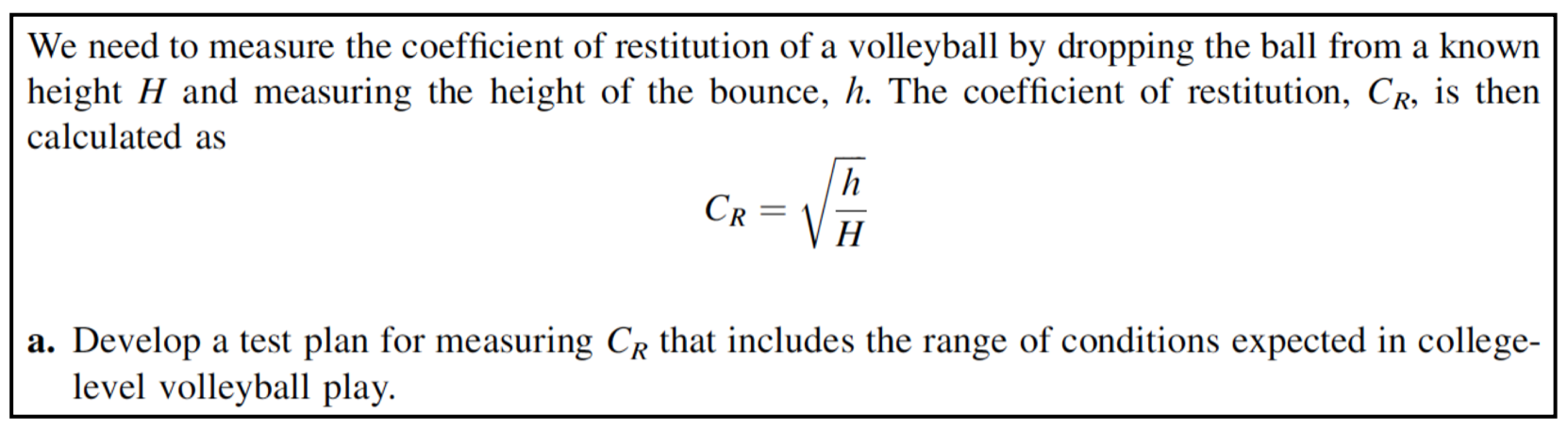 Solved We need to measure the coefficient of restitution of | Chegg.com