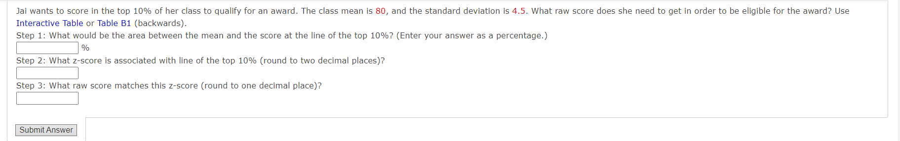Solved Interactive Table or Table B1 (backwards). Step 1: | Chegg.com