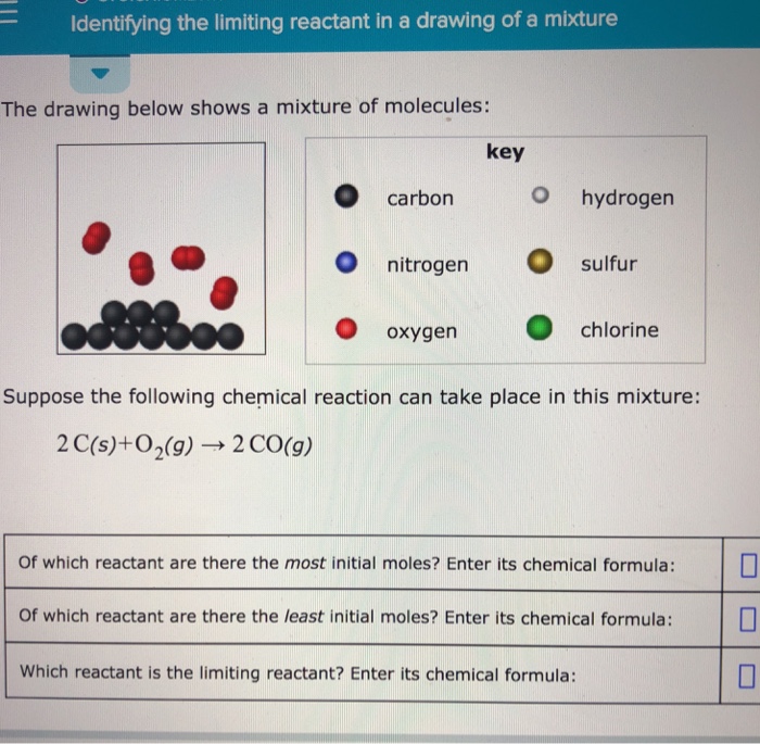 Solved Identifying the limiting reactant in a drawing of a | Chegg.com