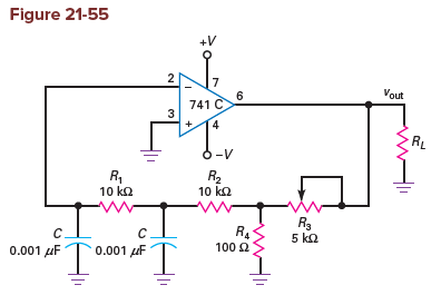 Solved Figure 21-55 shows an op-amp phase-shift oscillator. | Chegg.com