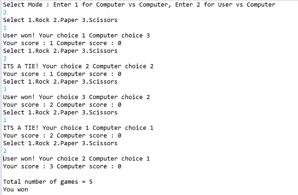Solved Write A Java Program That Lets A User Play Rock 7868