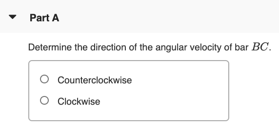 Solved Bar Ab Rotates With A Counterclockwise Angular