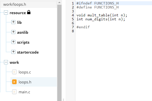 Solved work/loops.c resource 1 #include "loops.h" //DO NOT | Chegg.com