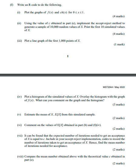 (1) Write an R code to do the following. 0 Plot the | Chegg.com
