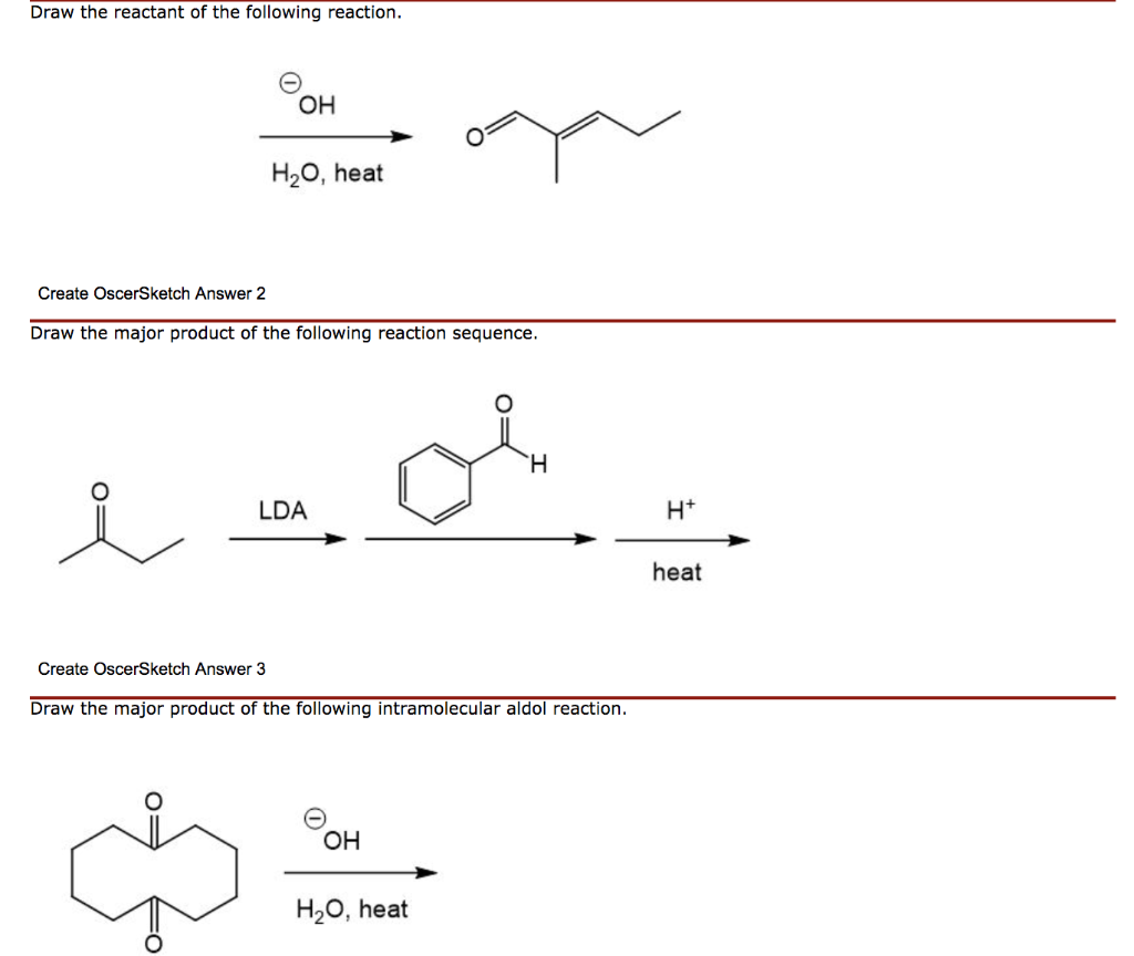 Solved Draw the reactant of the following reaction. OH H20, | Chegg.com