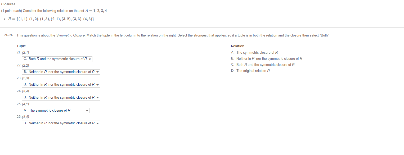 Solved Closures(1 ﻿point each) ﻿Consider the following | Chegg.com