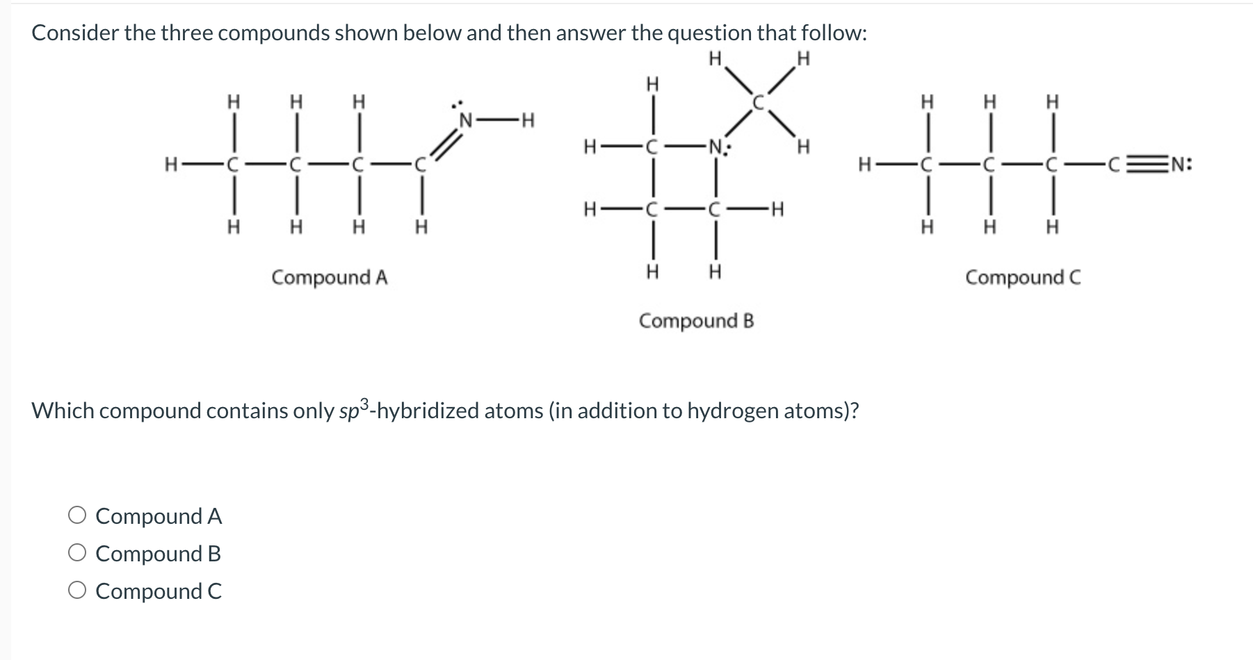 Solved Consider the three compounds shown below and then | Chegg.com