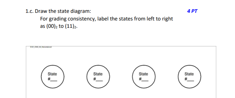Solved 1. a. Complete the following state chart: 3 Pt of 13 | Chegg.com