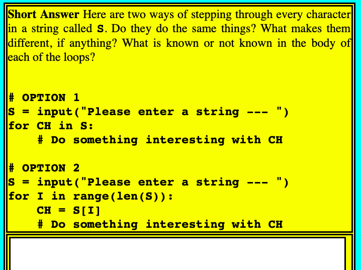 Solved Short Answer Here are two ways of stepping through | Chegg.com