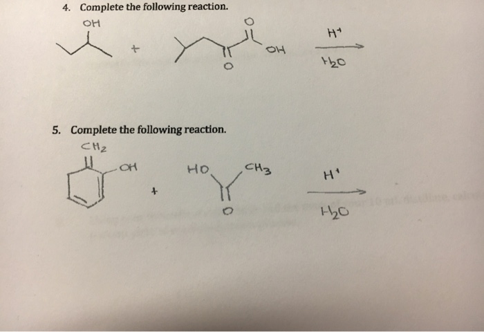 Solved Complete the following reaction. Complete the | Chegg.com