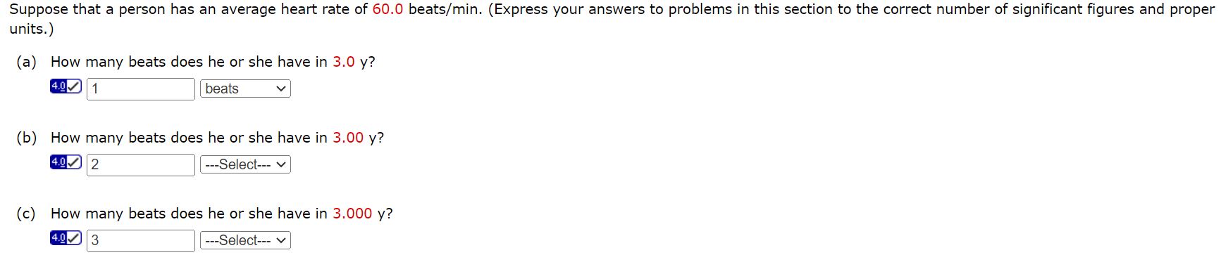 Solved Suppose that a person has an average heart rate of | Chegg.com