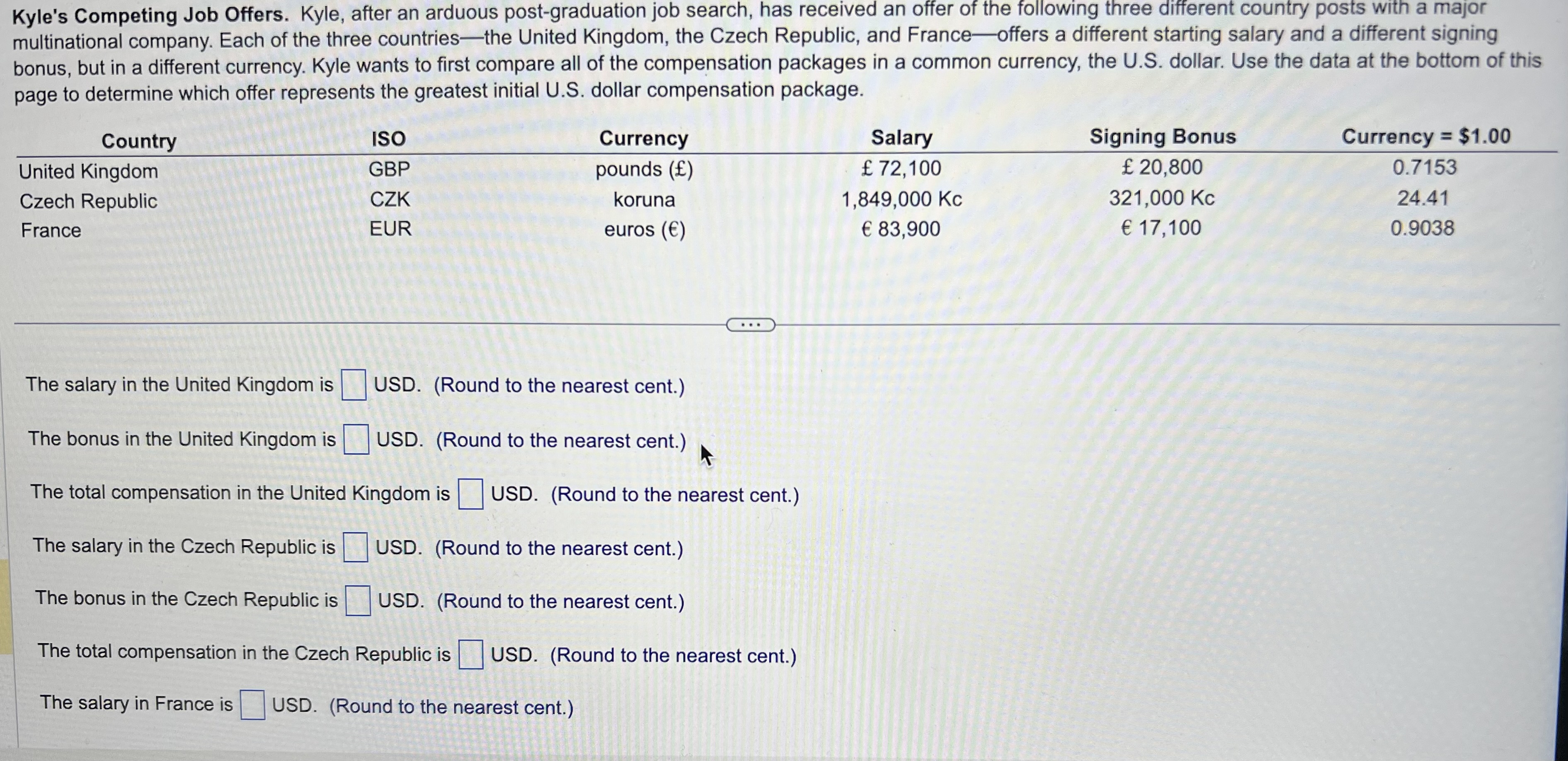Solved Kyle's Competing Job Offers. Kyle, after an arduous | Chegg.com
