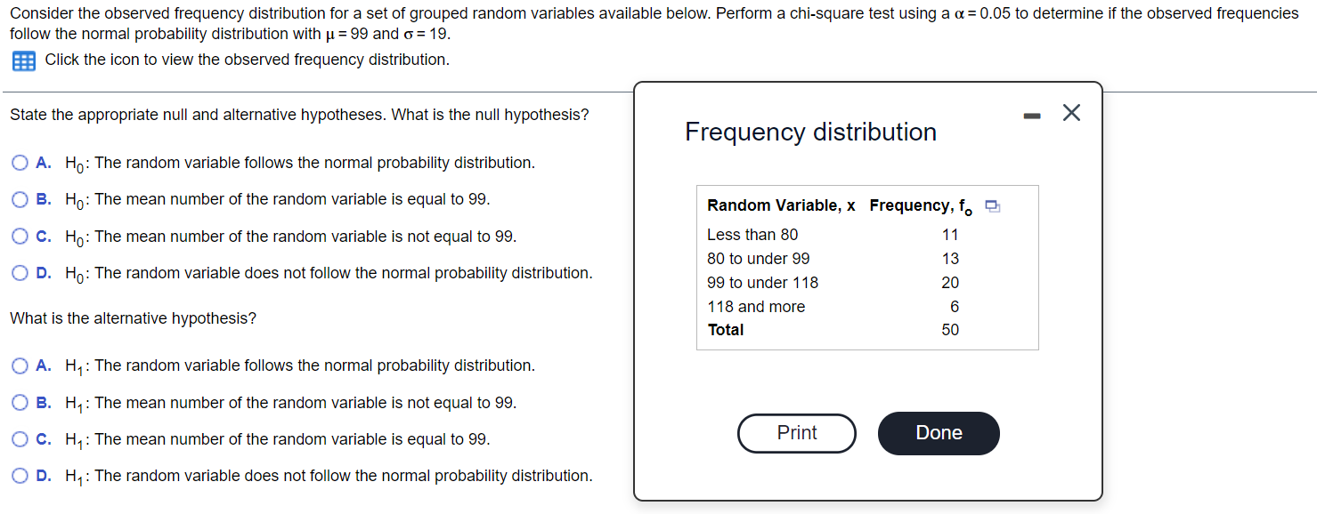 Solved Consider the observed frequency distribution for a | Chegg.com