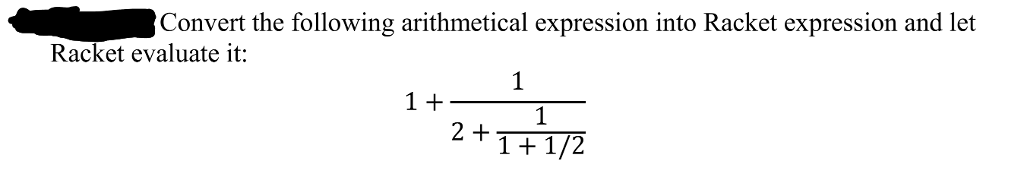 Solved Convert the following arithmetical expression into | Chegg.com