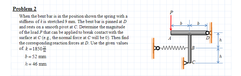 Solved When the bent bar is in the position shown the spring | Chegg.com Solved When the bent bar is in the position shown the spring | Chegg.com