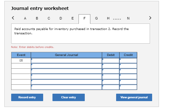 Solved Journal entry worksheet \begin{tabular}{ccccccc} A & | Chegg.com
