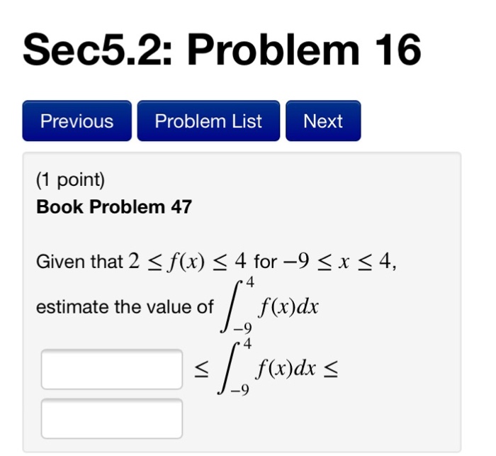 Solved Sec5.2: Problem 2 Previous Problem List Next (1 | Chegg.com