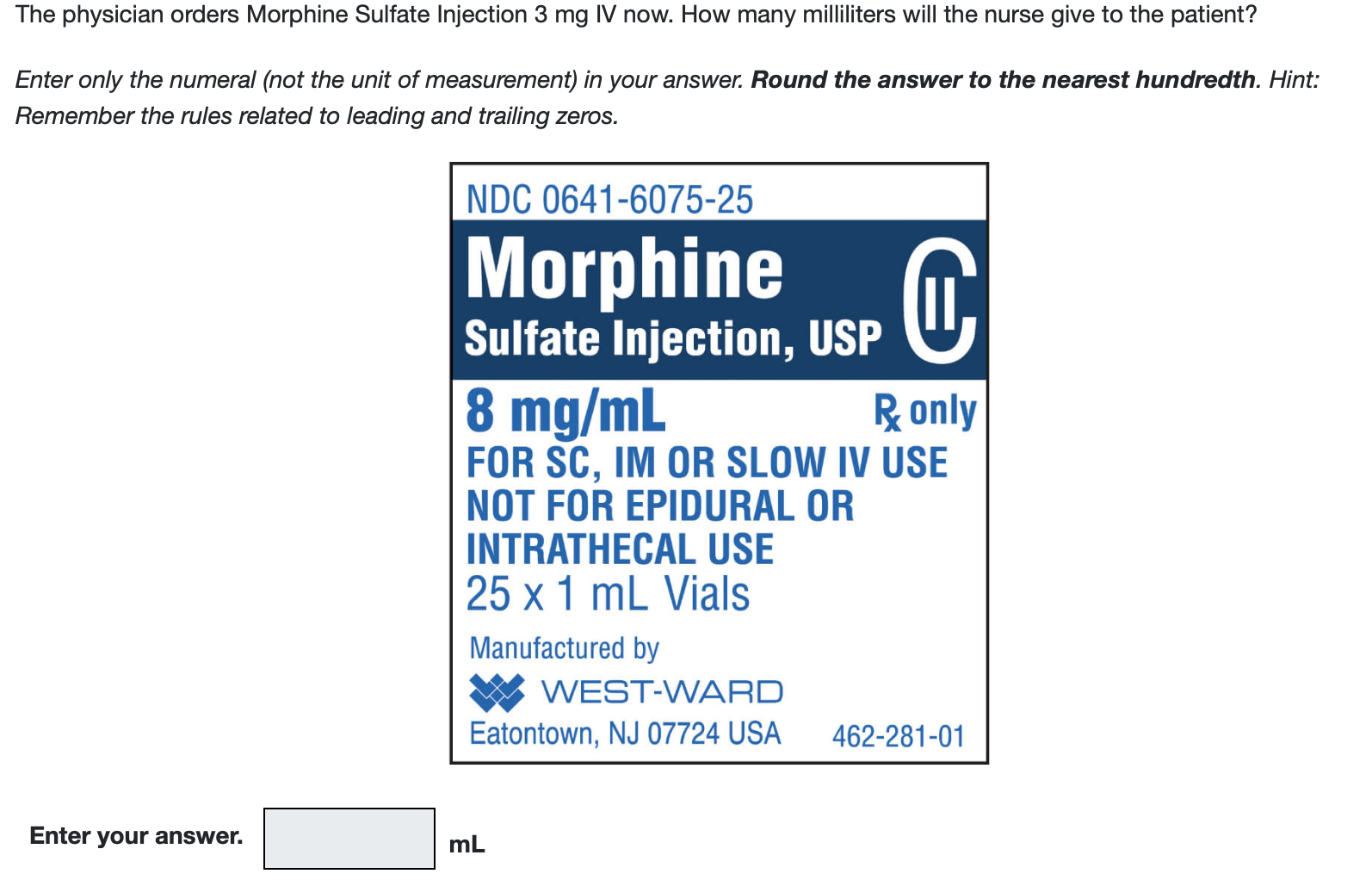 Solved The order is for 500 mcg of medication D IV daily. | Chegg.com