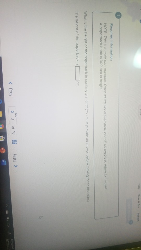 Solved Holy Seve Exit Submit Required information NOTE: This | Chegg.com