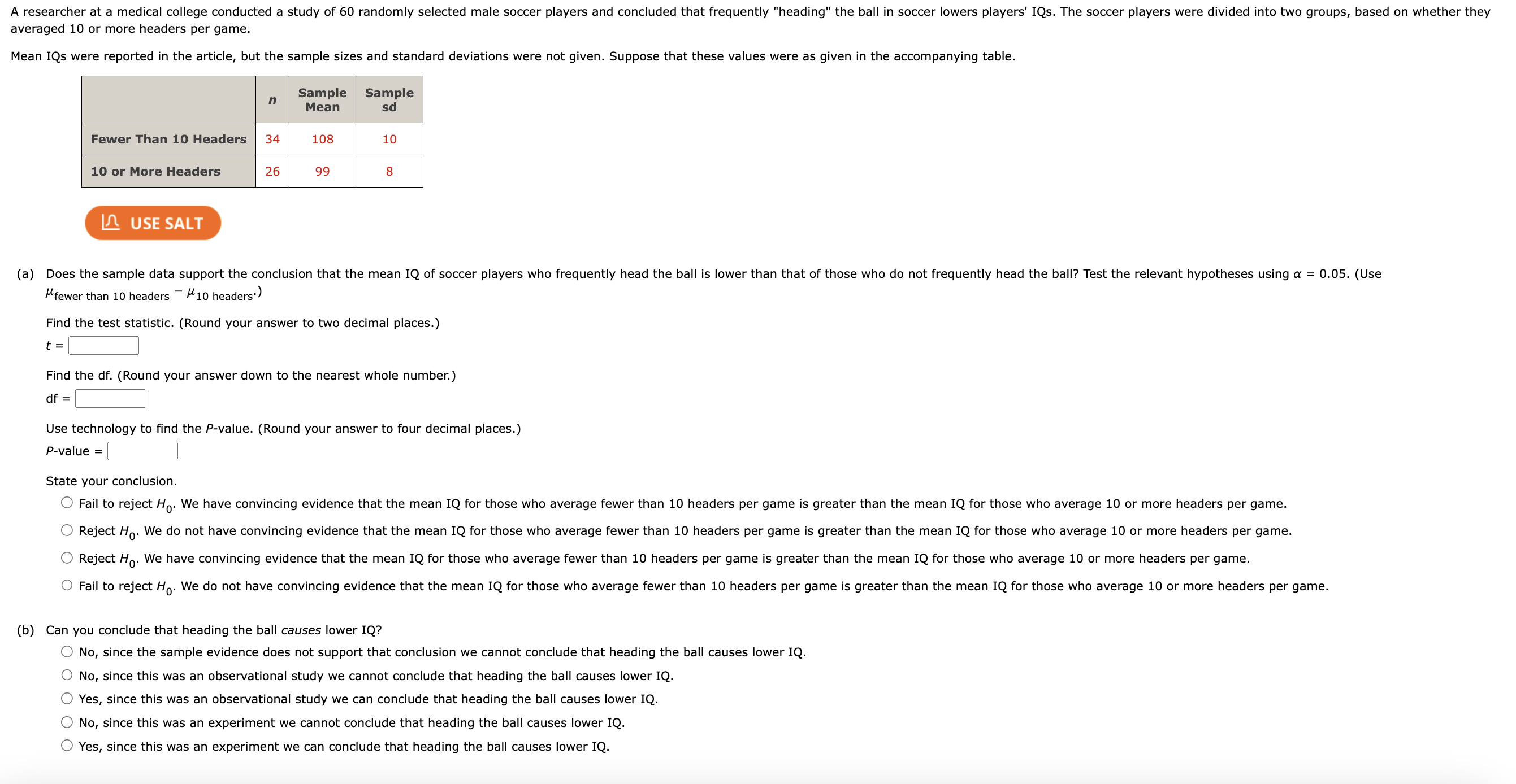 Solved averaged 10 or more headers per game. μfewer than 10 | Chegg.com
