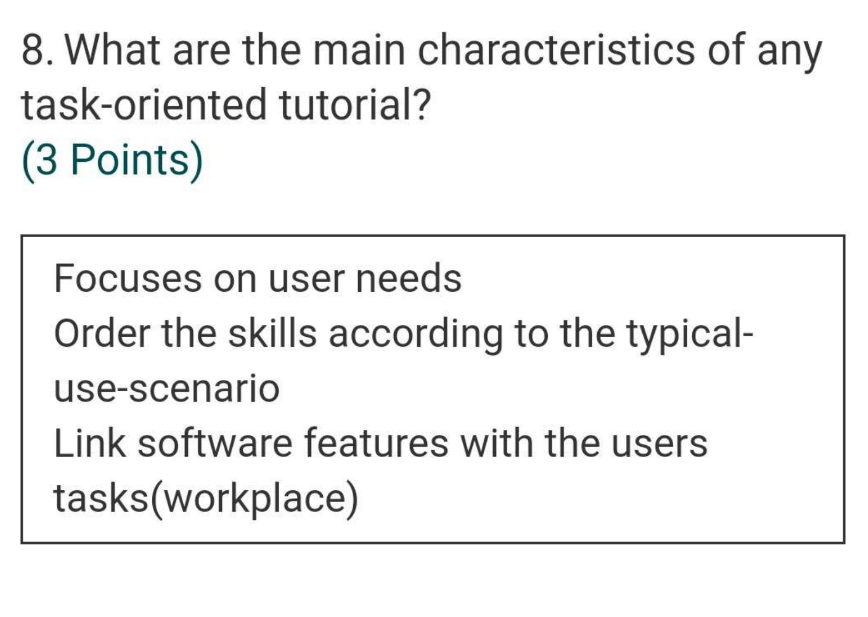 Solved 8. What are the main characteristics of any | Chegg.com