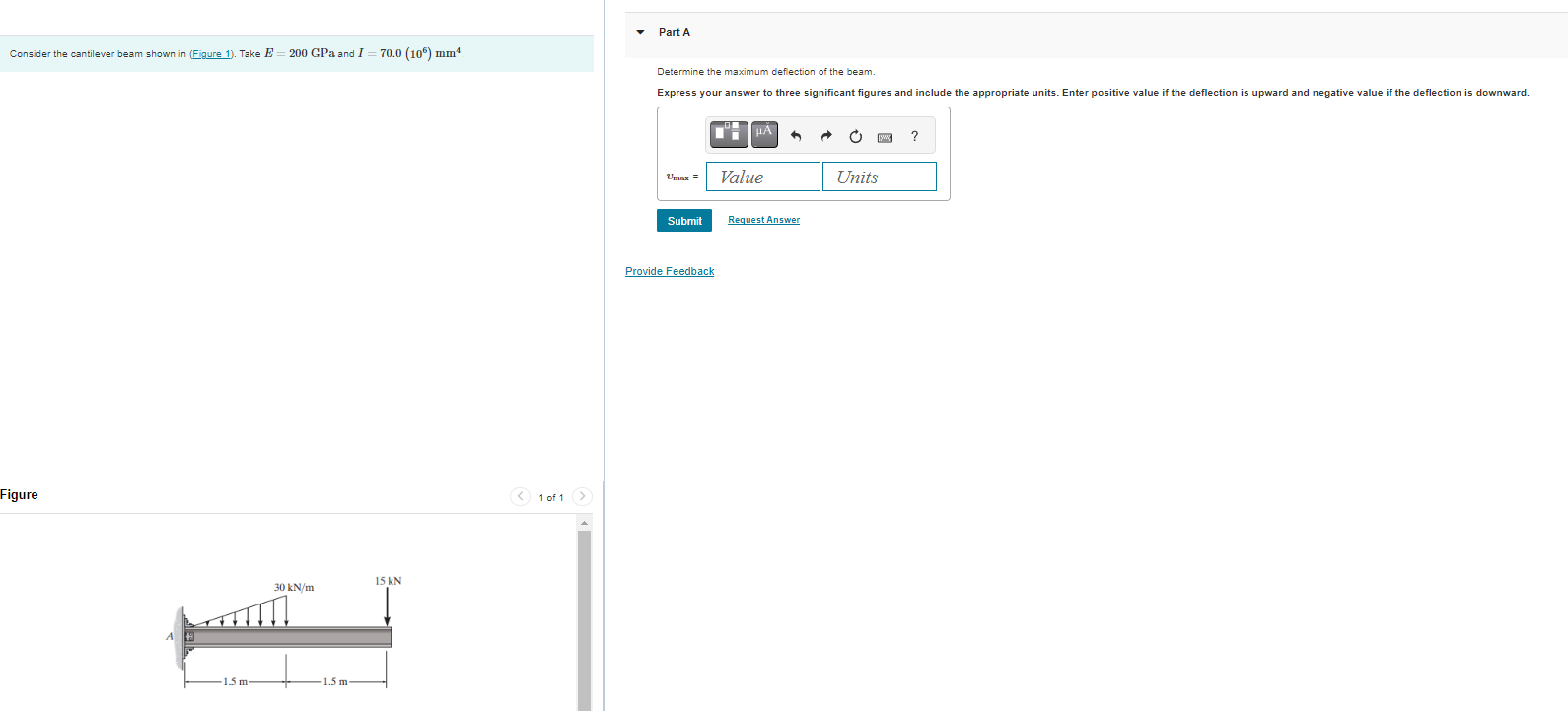 Solved Consider the cantilever beam shown in (Figure 1). | Chegg.com