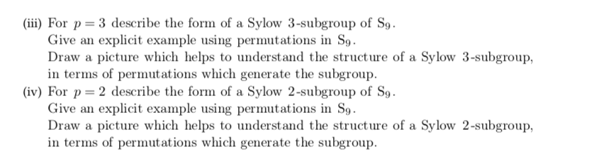 Solved The Sylow theorems state the following facts about a | Chegg.com