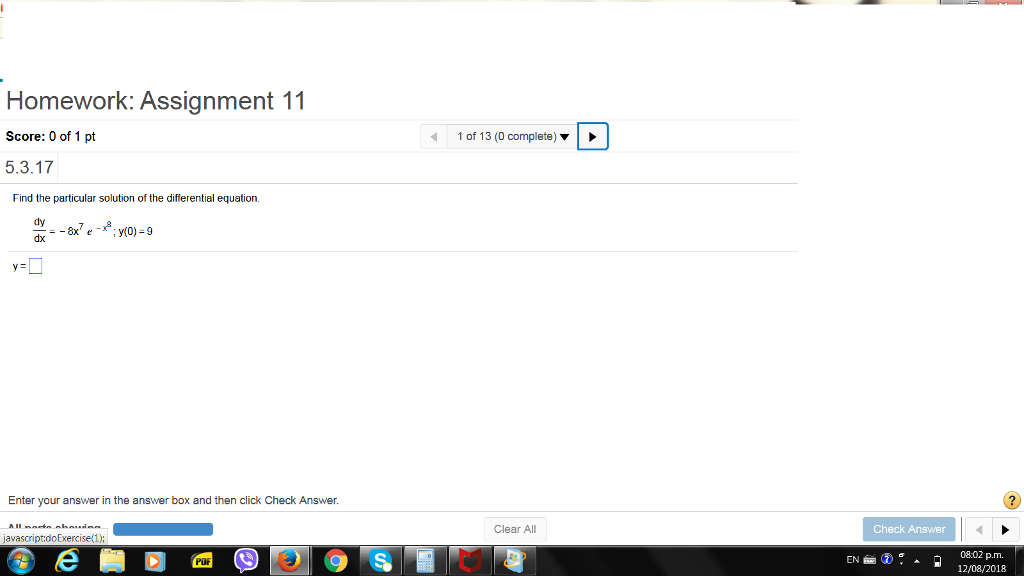 Solved Homework Assignment 11 Score 0 Of 1 Pt 5 3 17 1 Of