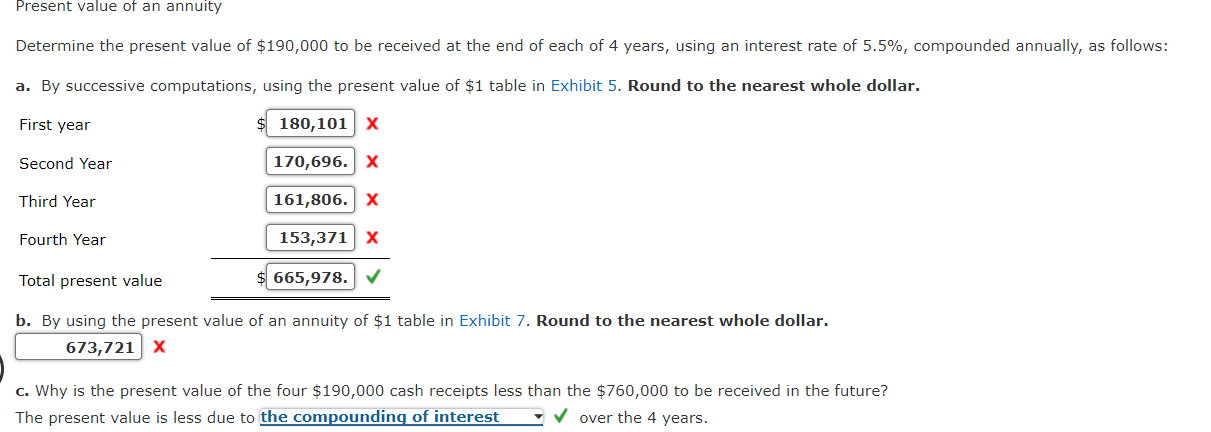 Solved Present value of an annuity | Chegg.com
