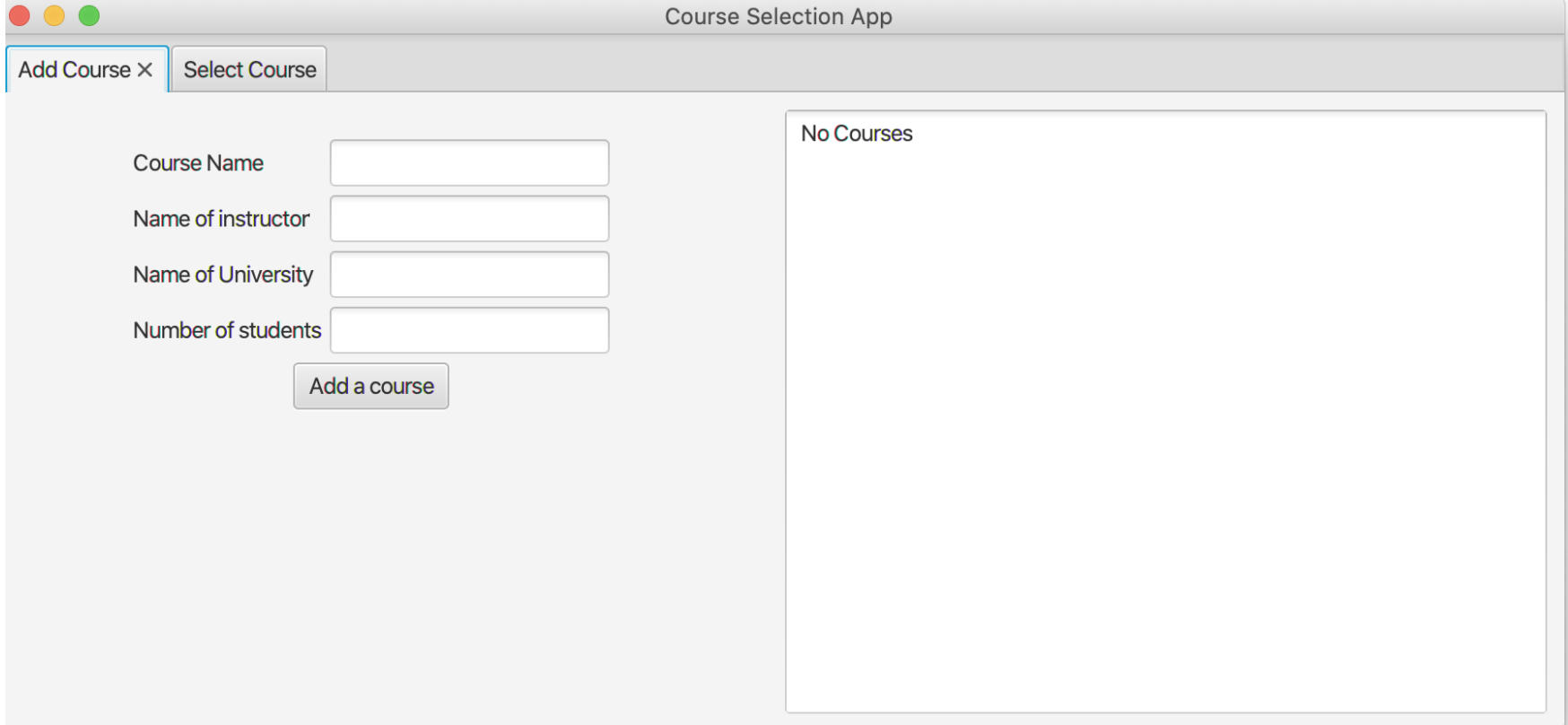 The GUI of your program will contain two tabs. The | Chegg.com