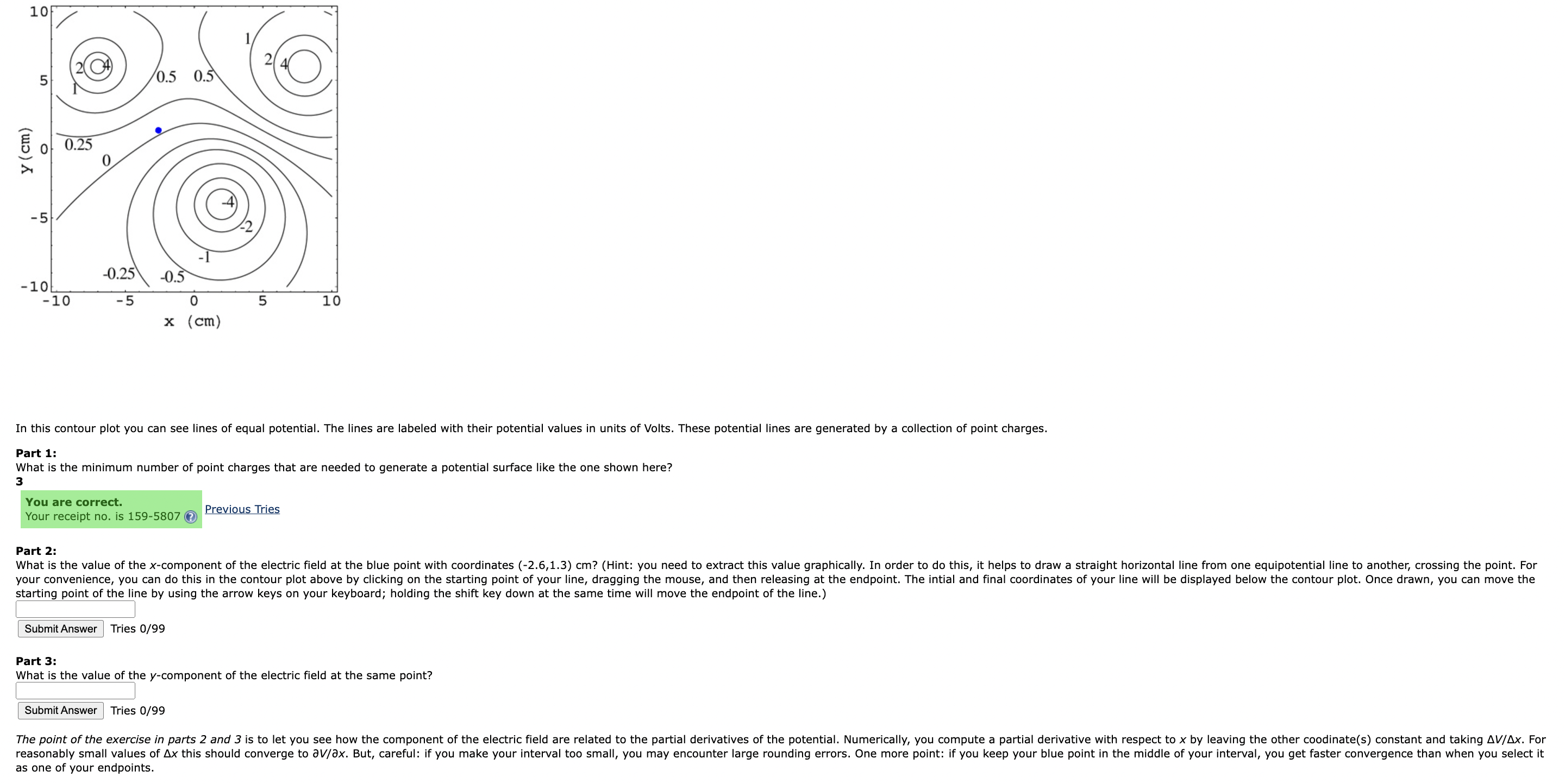 In this contour plot you can see lines of equal | Chegg.com