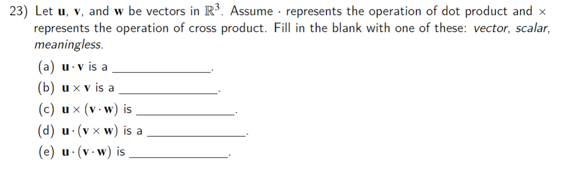 Solved Let u,v, ﻿and w ﻿be vectors in R3. ﻿Assume * | Chegg.com