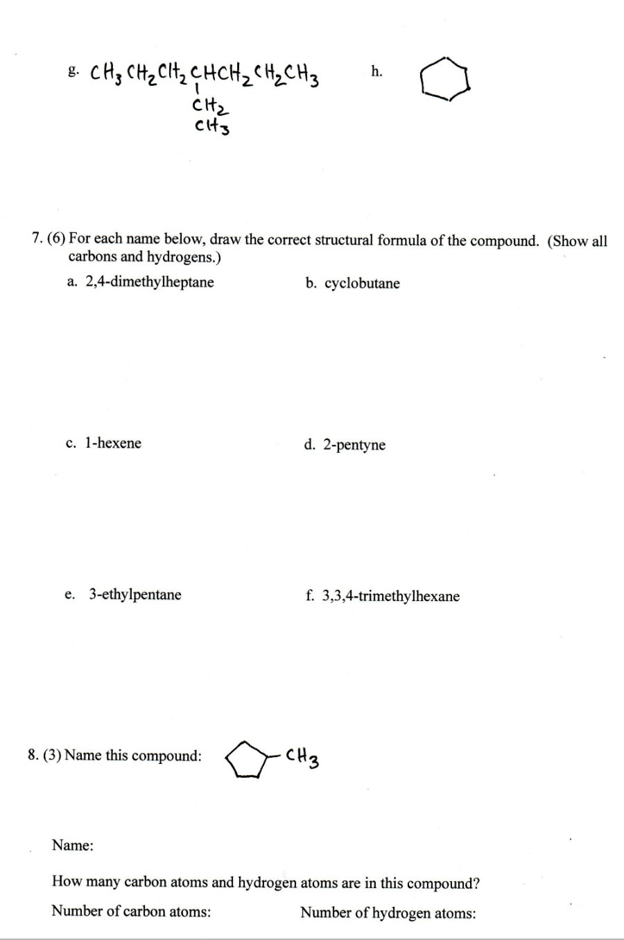Solved 1. (1) Which type of hydrocarbon may show cis/trans | Chegg.com