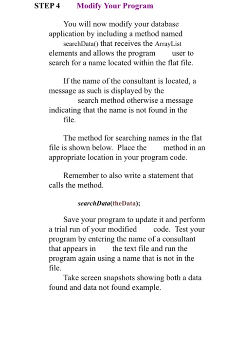 Solved Figure 1 Source Code for the Database File Processing | Chegg.com