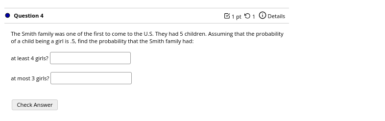 Solved The Smith family was one of the first to come to the | Chegg.com