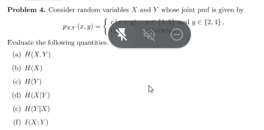 herwis Problem 4. Consider random variables X and Y | Chegg.com