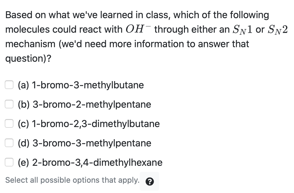 Solved Based on what we've learned in class, which of the | Chegg.com