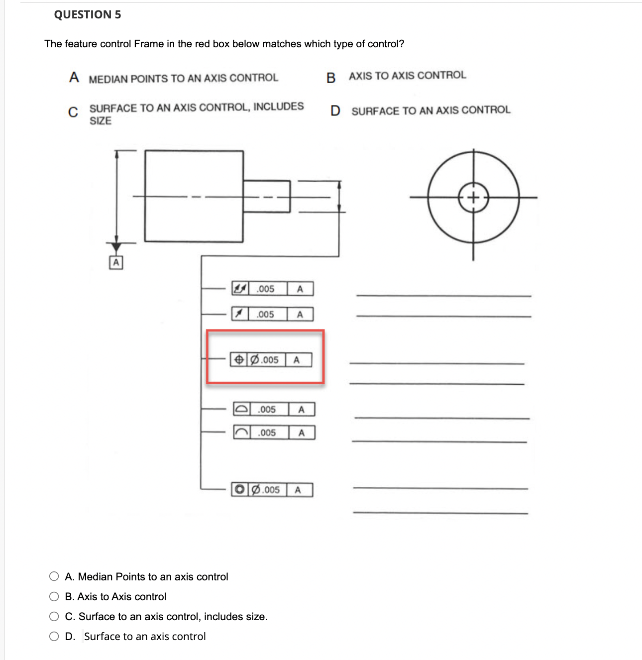 Solved The feature control Frame in the red box below | Chegg.com